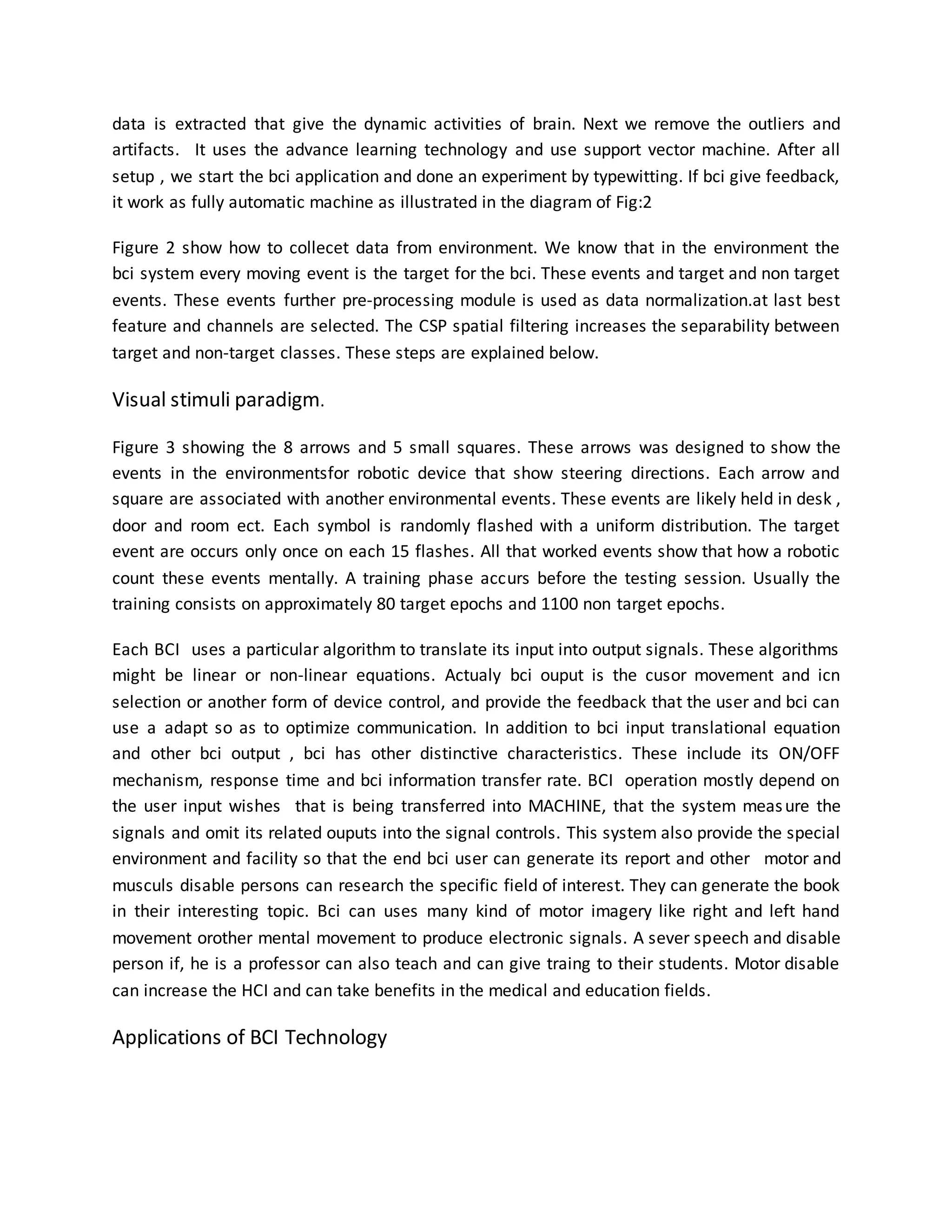 Thesis by muhammad sharif on bci brain computer interface | PDF