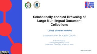 Semantically-enabled Browsing of Large Multilingual Document Collections | PPT