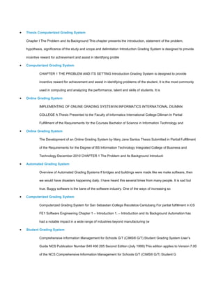 Thesis computerized grading system | DOCX