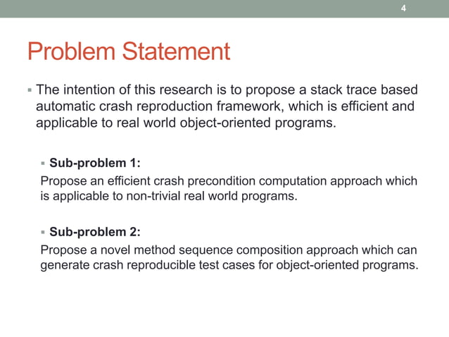 STAR: Stack Trace based Automatic Crash Reproduction | PPT