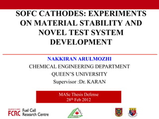 MASc Research work | PPT