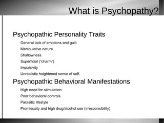 Psychopathic Personality