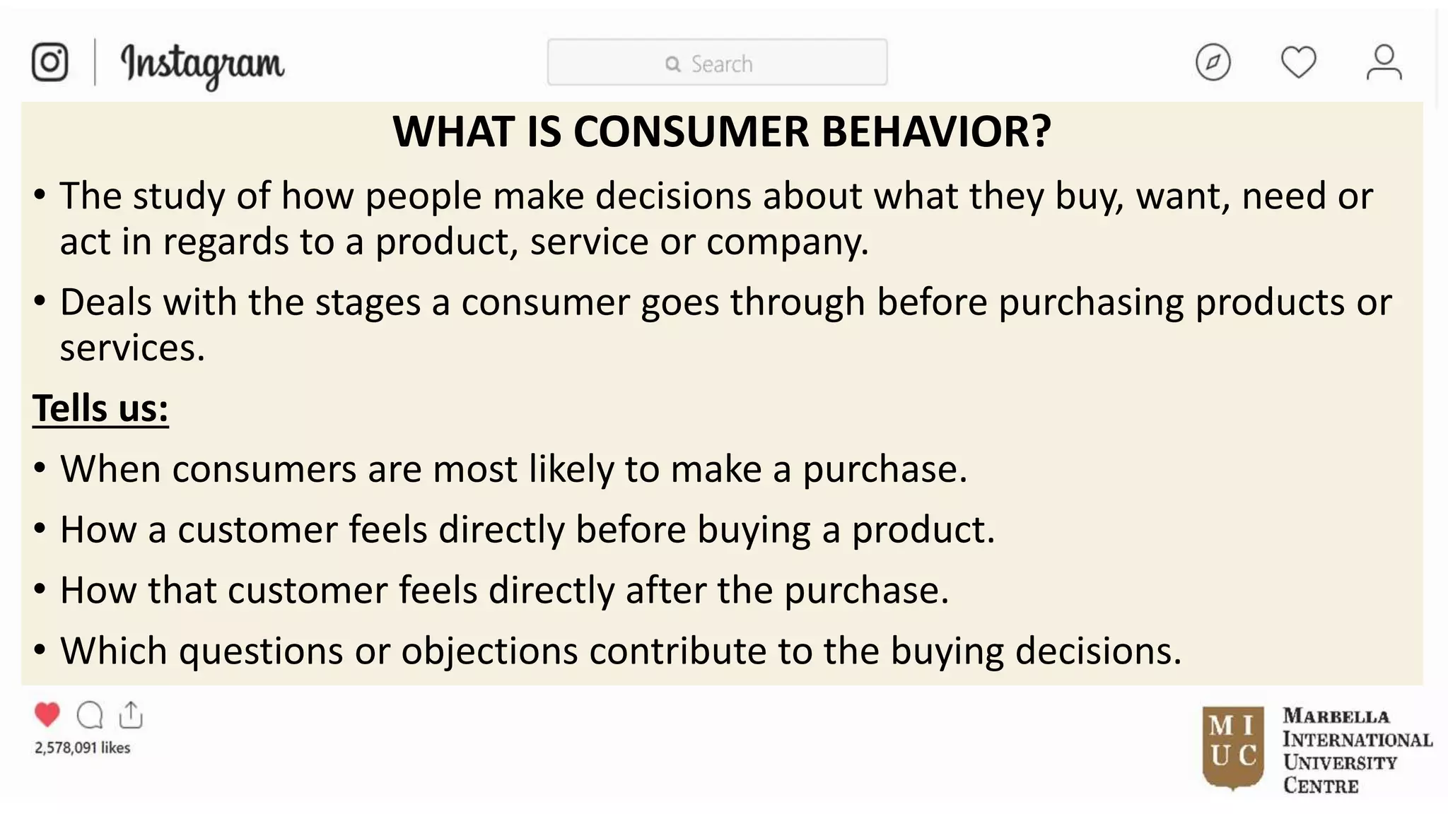 Instagram Addiction and its effect on Consumer behavior | PPT