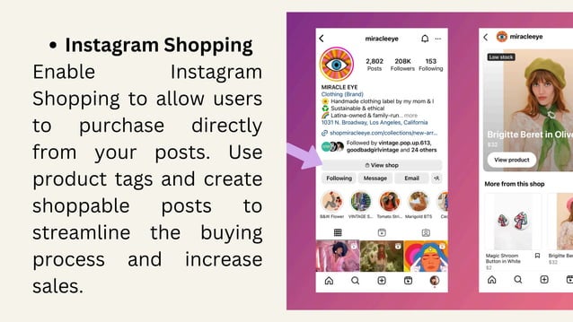 Marketing in instagram strategies explanation | PPT