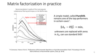 Low rank models for recommender systems with limited preference information | PDF
