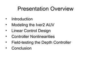 Iver2 AUV Control Design Thesis Defense | PPT