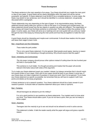 Thesis development | PDF