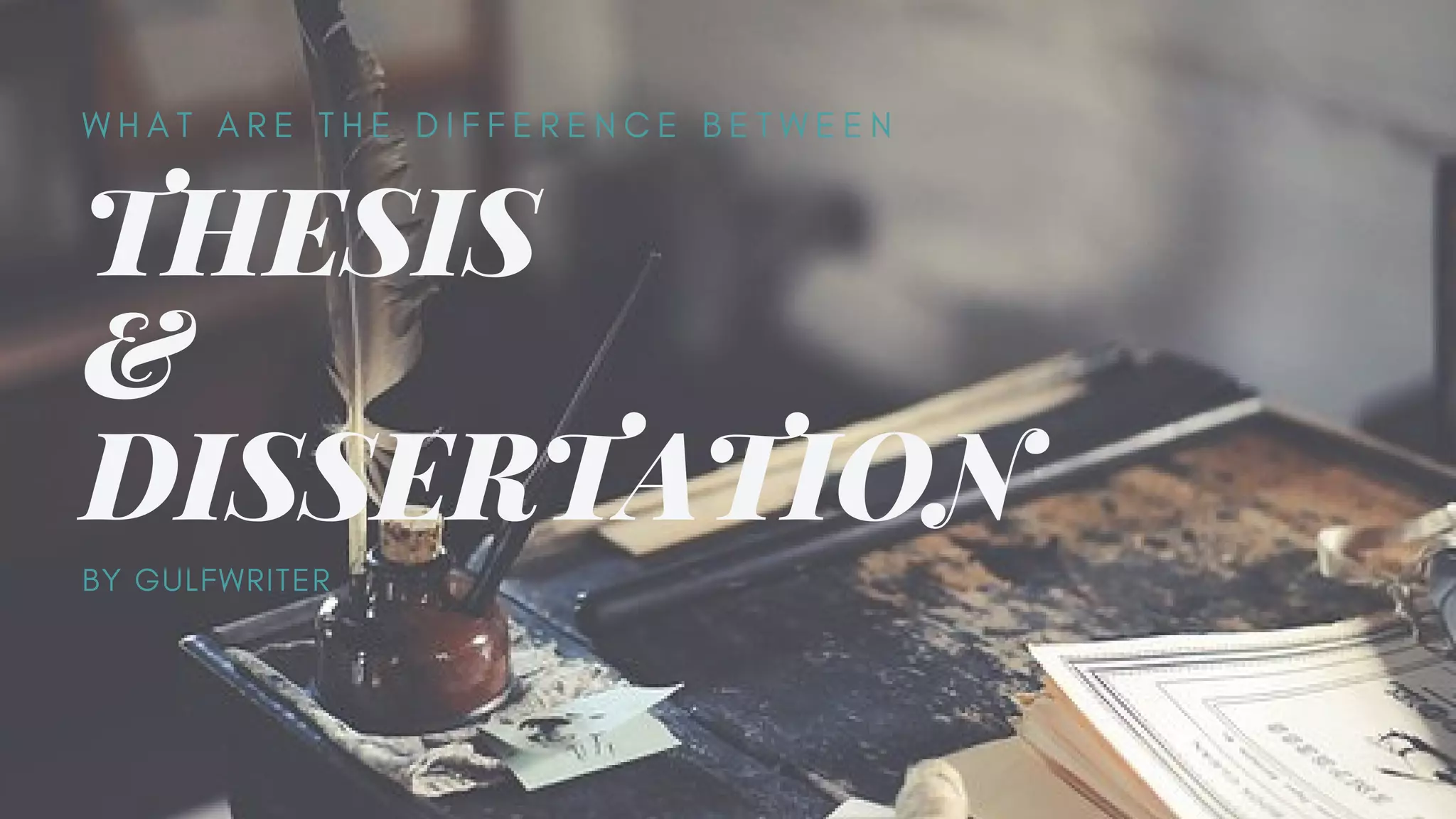 Thesis VS Dissertation | PDF