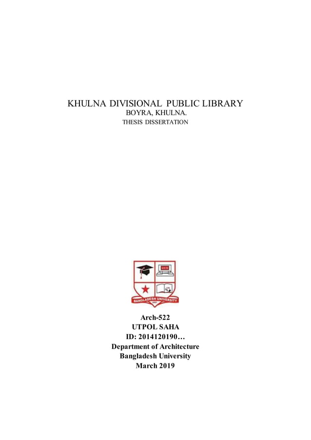 Public Library ,Thesis dissertation. | DOCX