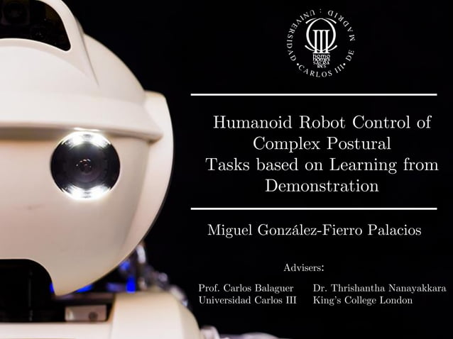Thesis dissertation: Humanoid Robot Control of Complex Postural Tasks ...
