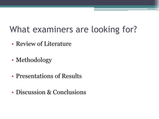 Thesis evaluation criteria | PPTX