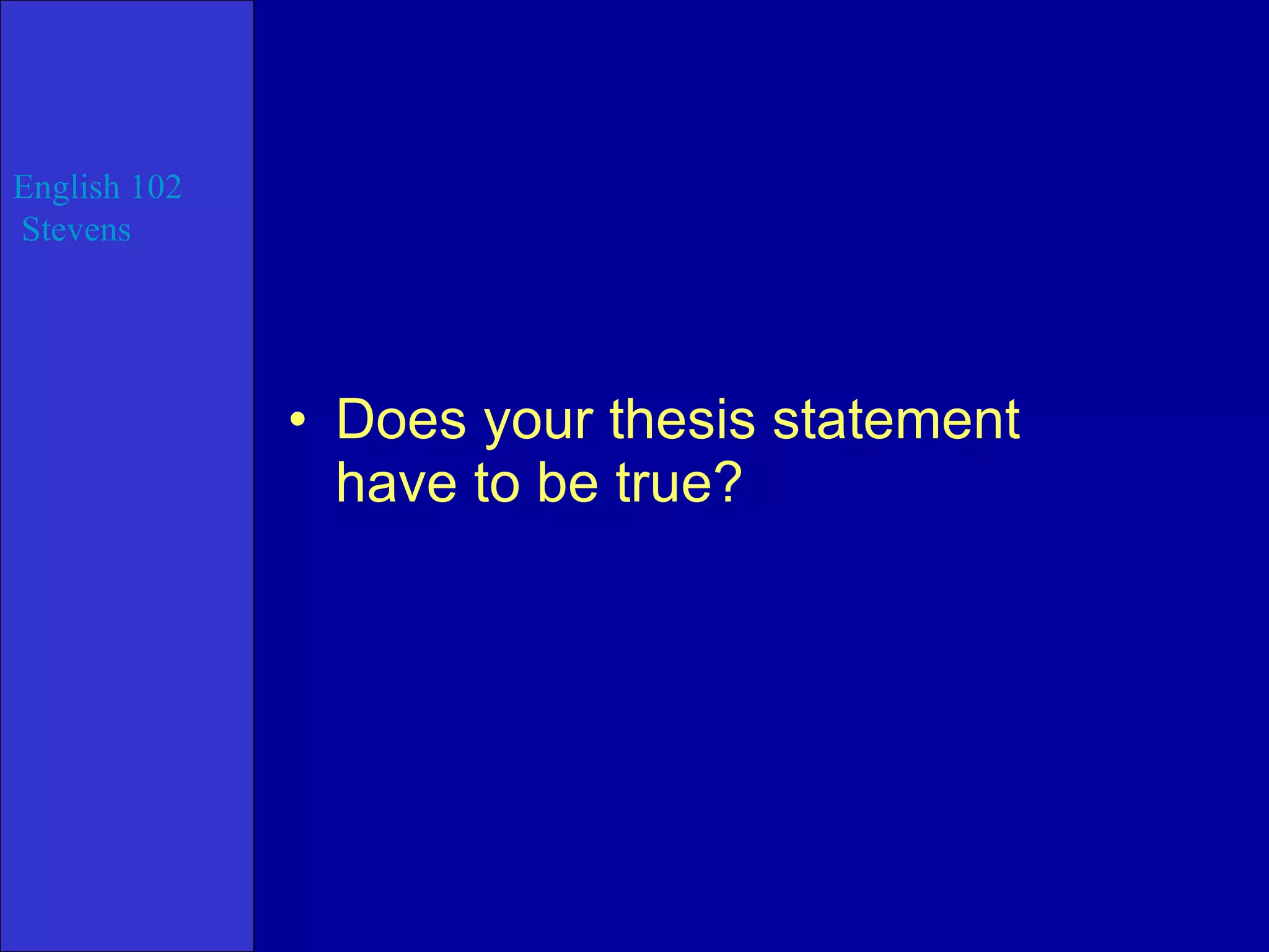 Thesis examples | PPT