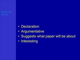 Thesis examples | PPT
