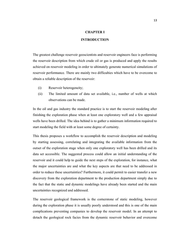 Thesis - Exploration Phase: Deepwater Carbonate Reservoir Data Integration for Early Static and ...