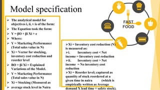 Inventory management in fast food restaurants | PPTX | Logistics | Business
