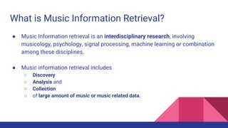 Thesis presentation on Music Information Retrieval | PPT