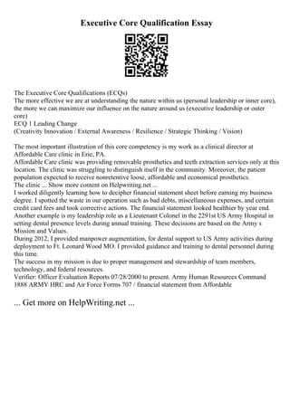 Thesis For Evaluation Essay | PDF