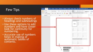Thesis formatting tips | PPTX