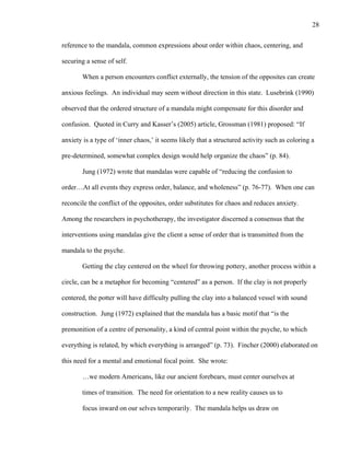 Art Therapy Thesis-Mandalas | PDF