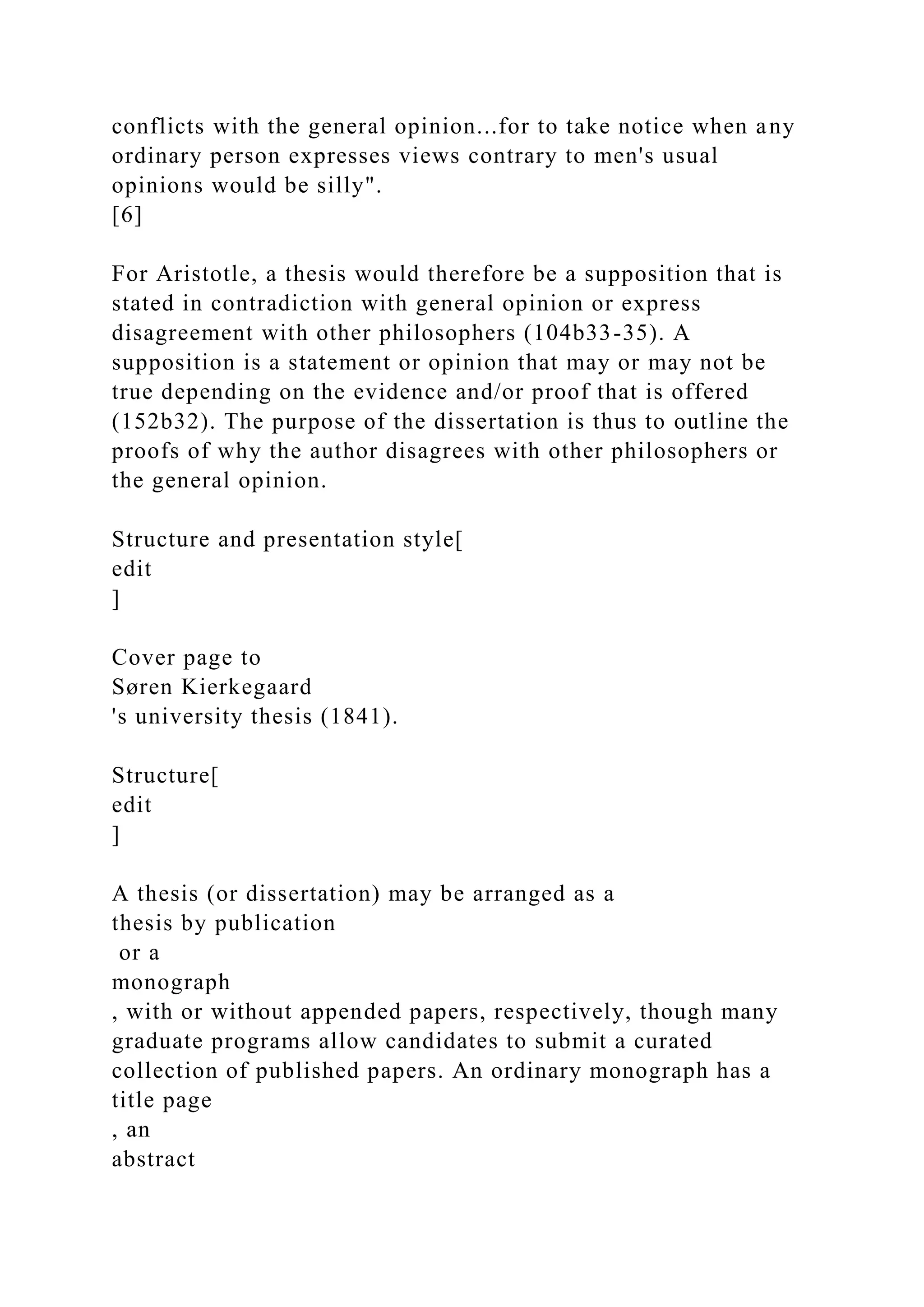 ThesisFrom Wikipedia, the free encyclopediaJump to navigat | DOCX ...