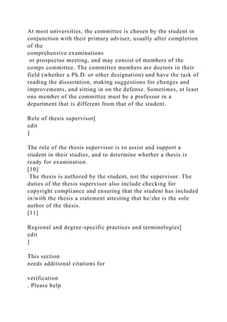 ThesisFrom Wikipedia, the free encyclopediaJump to navigat | PDF