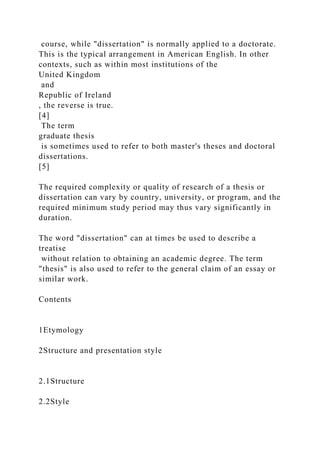 ThesisFrom Wikipedia, the free encyclopediaJump to navigat | PDF