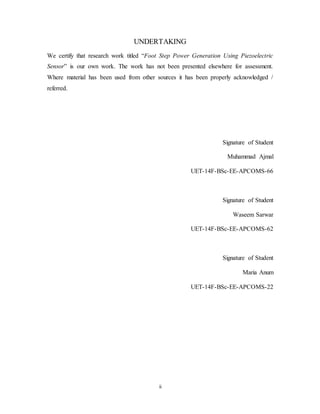 Thesis Of footstep Power Generation | DOCX