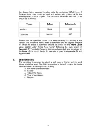 Thesis guidelines | PDF