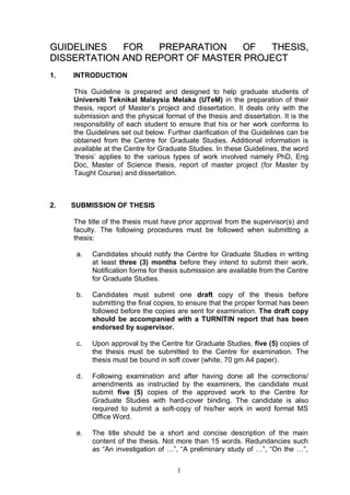 Thesis guidelines | PDF