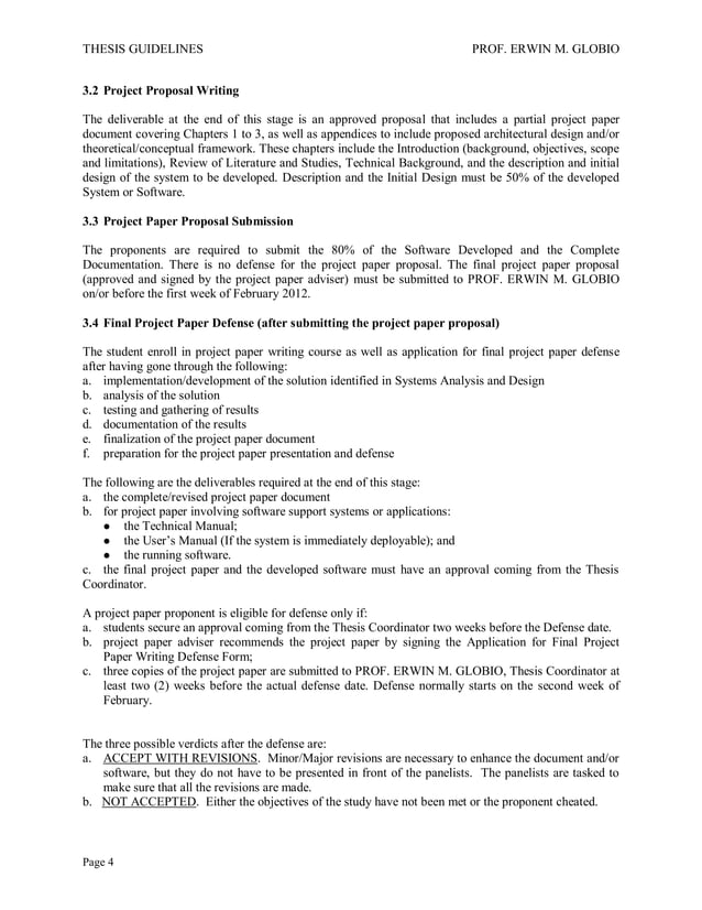 BSCS | BSIT Thesis Guidelines | PDF