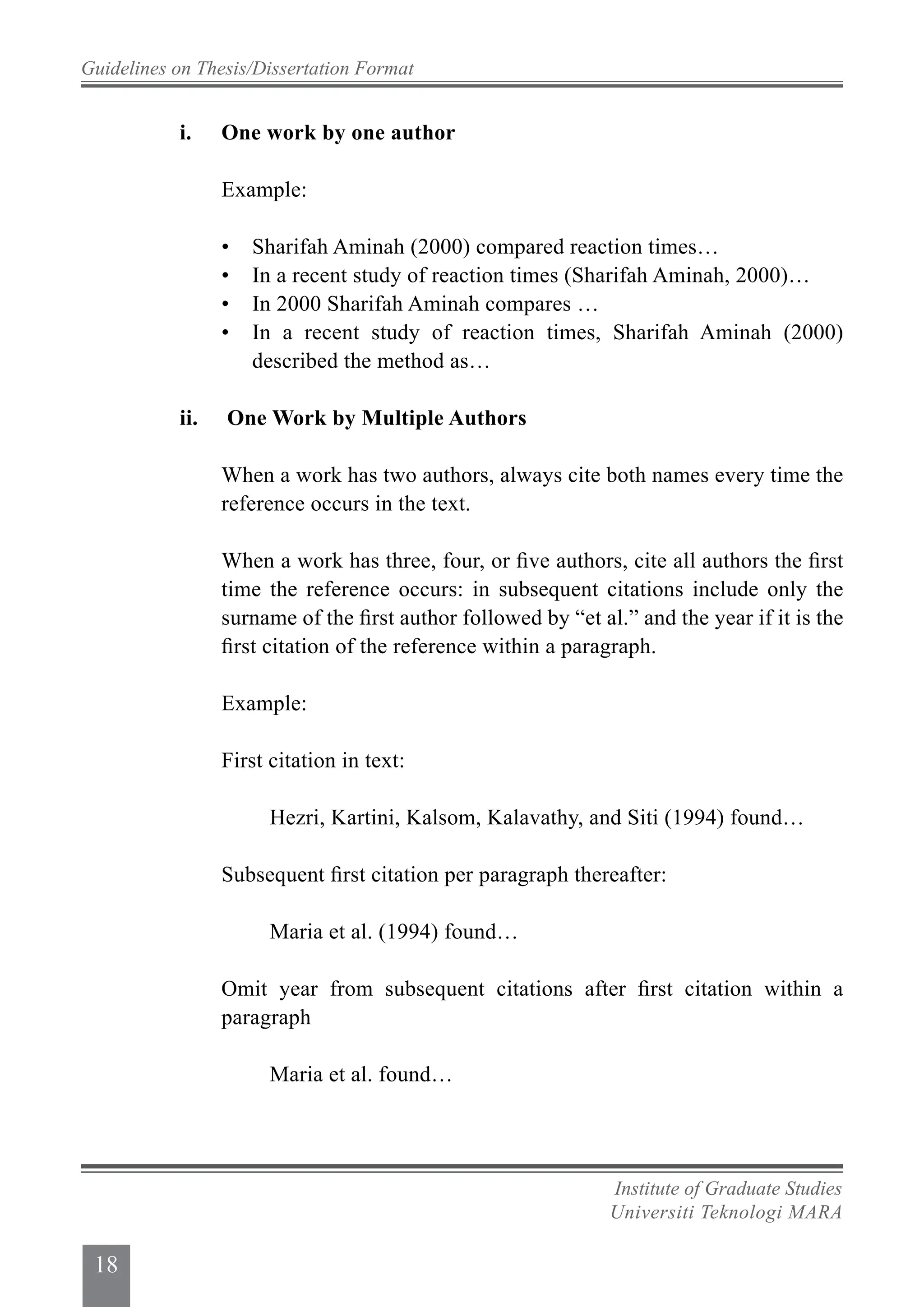 UITM Thesis Guidelines of Graduate Students | PDF