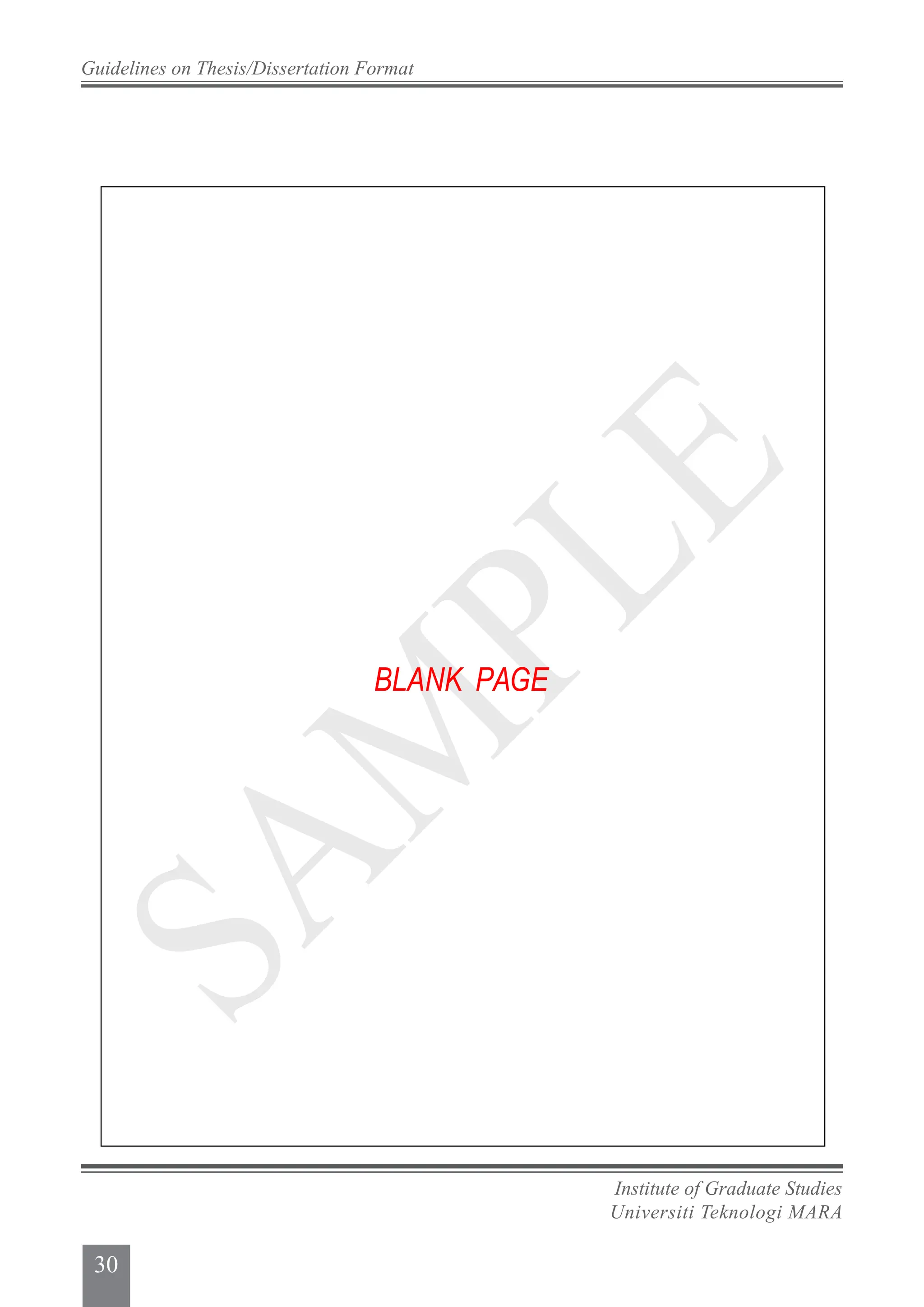 UITM Thesis Guidelines of Graduate Students | PDF