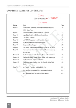 UITM Thesis Guidelines of Graduate Students | PDF