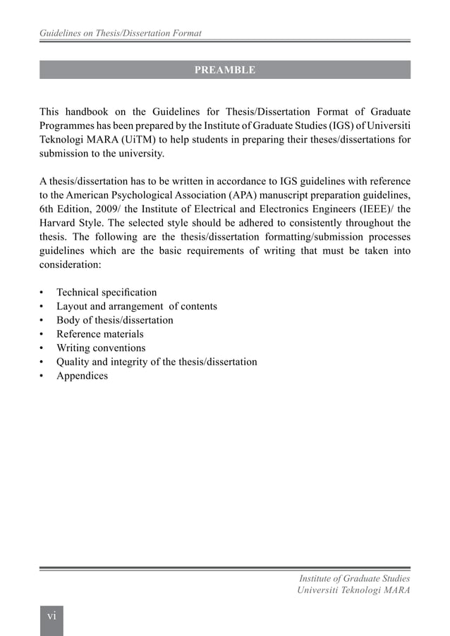 UiTM Thesis guidelines 2013 | PDF