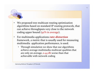 Optimizing Multicast Throughput in IP Network | PDF | Computer Networking | Computing