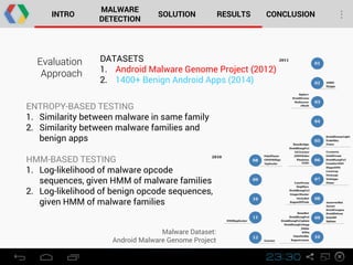 Design and Implementation of an Android Malware Detector based on Hidden Markov Models and ...