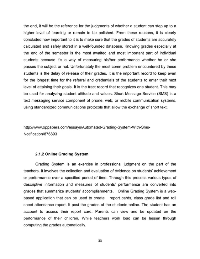 Thesis in IT Online Grade Encoding and Inquiry System via SMS Technology | DOC | Education ...