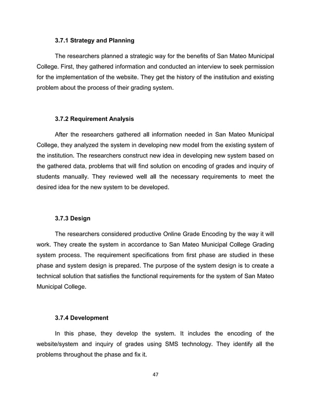 Thesis in IT Online Grade Encoding and Inquiry System via SMS Technology | DOC | Education ...