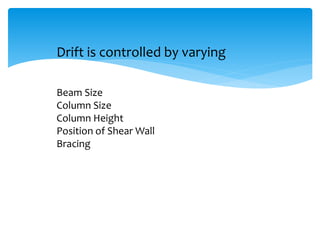 Thesis on drift control of rcc building 01 | PPT
