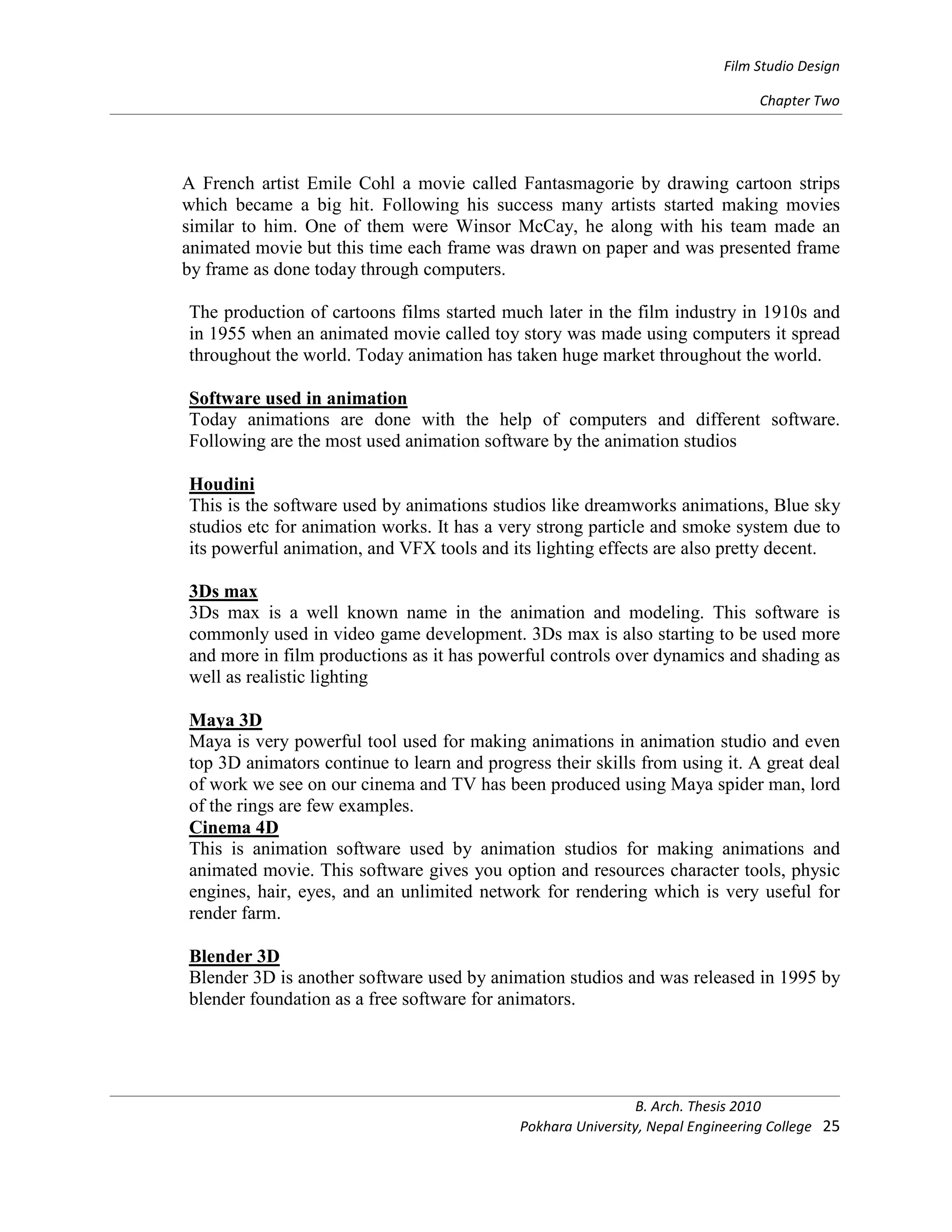Thesis on film studio | PDF