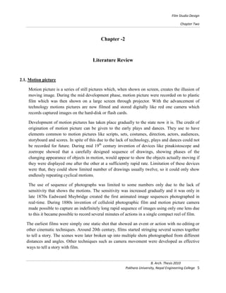 Thesis on film studio | PDF