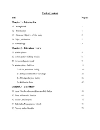Thesis on film studio | PDF