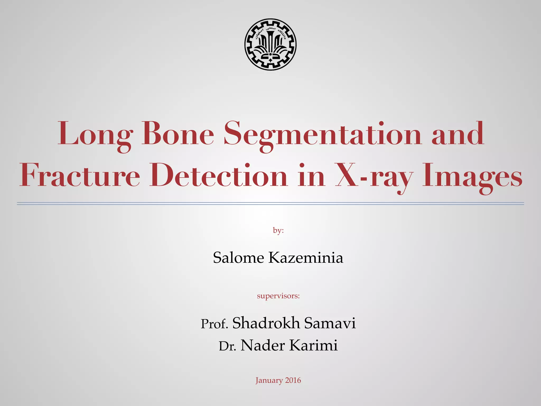 Master Thesis Long Bone Segmentation And Fracture Detection In X Ray
