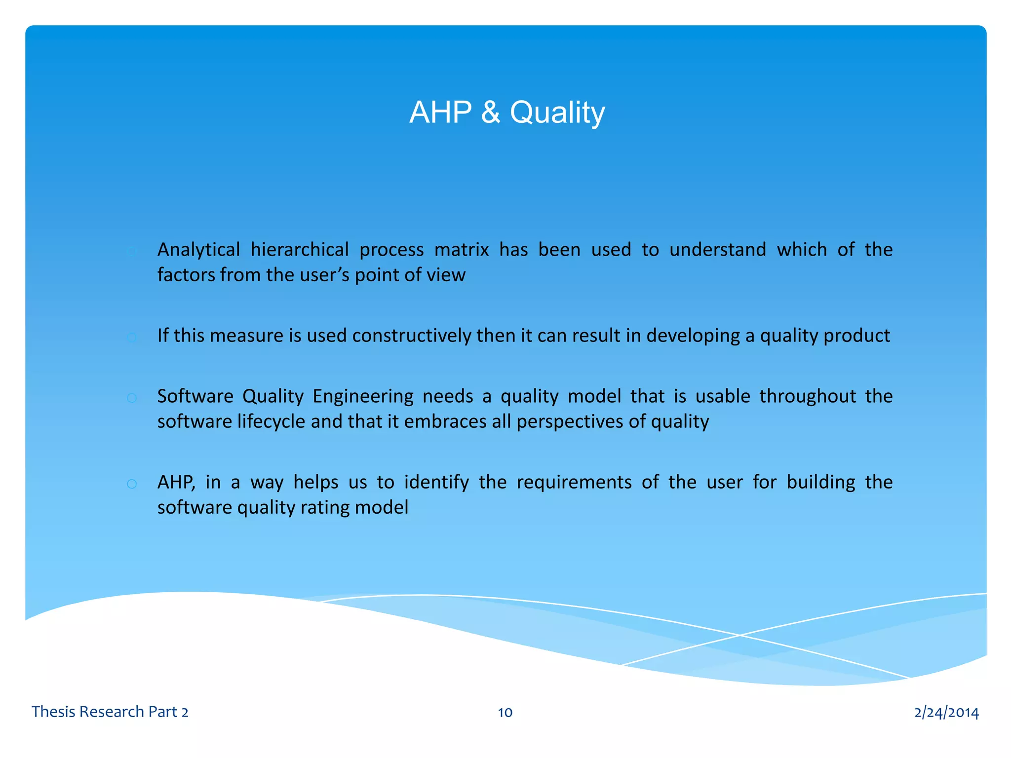 Framework for a Software Quality Rating System | PPSX