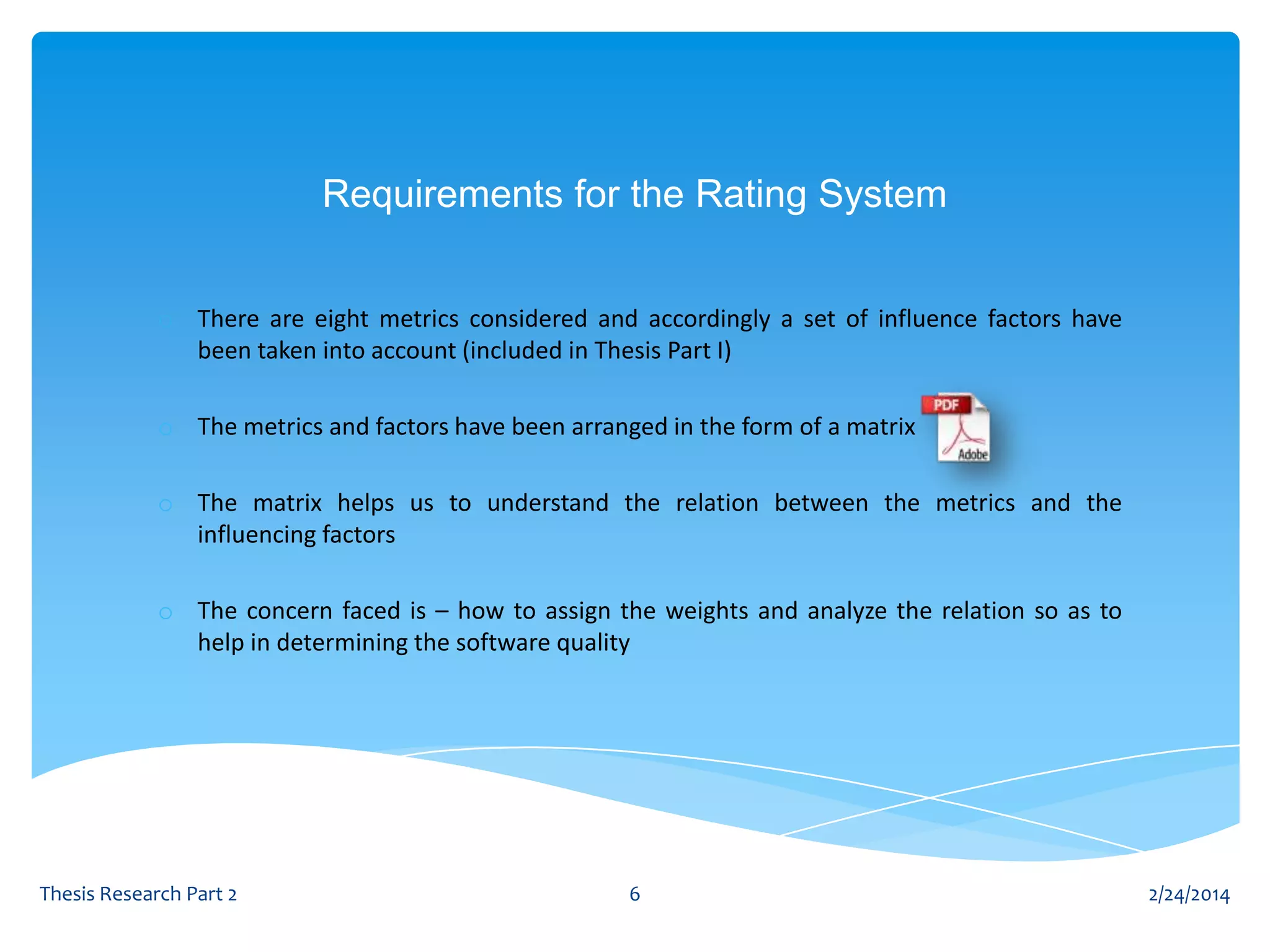 Framework for a Software Quality Rating System | PPSX