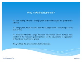 Framework for a Software Quality Rating System | PPSX