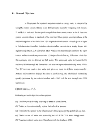 Thesis power theft detection ch 1 | PDF