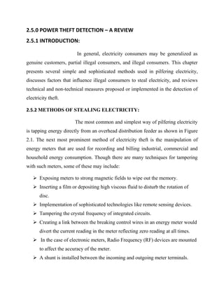 Thesis power theft detection ch 2 | PDF | Power and Energy Industry ...