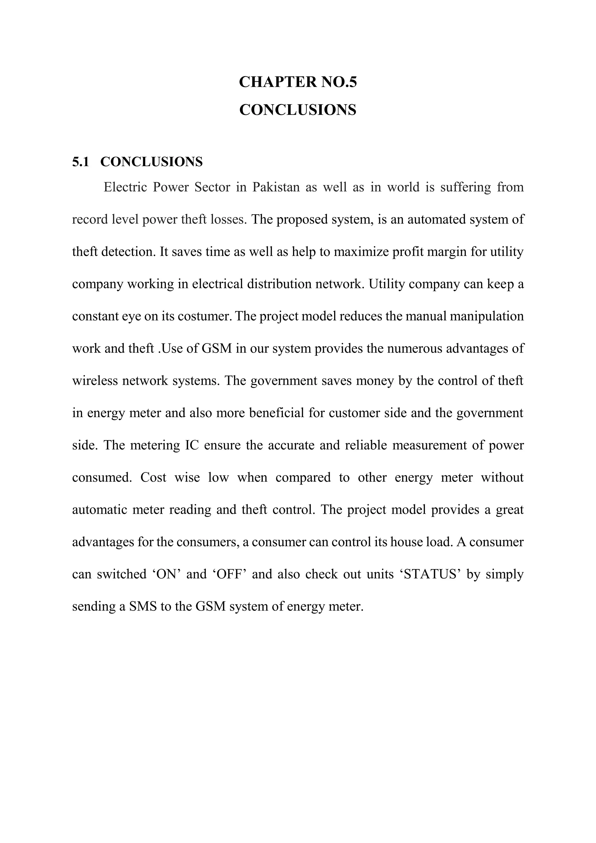 Thesis power theft detection ch 5 | PDF | Gas and Electric | Home Utilities