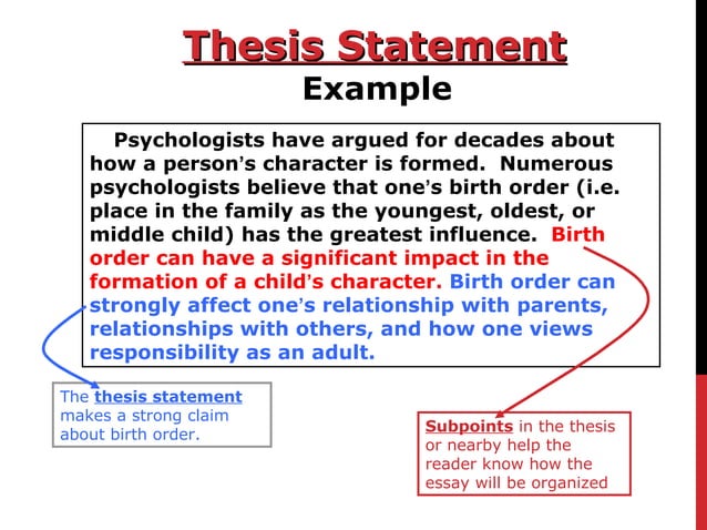 How to Write a Thesis Statement! | PPT
